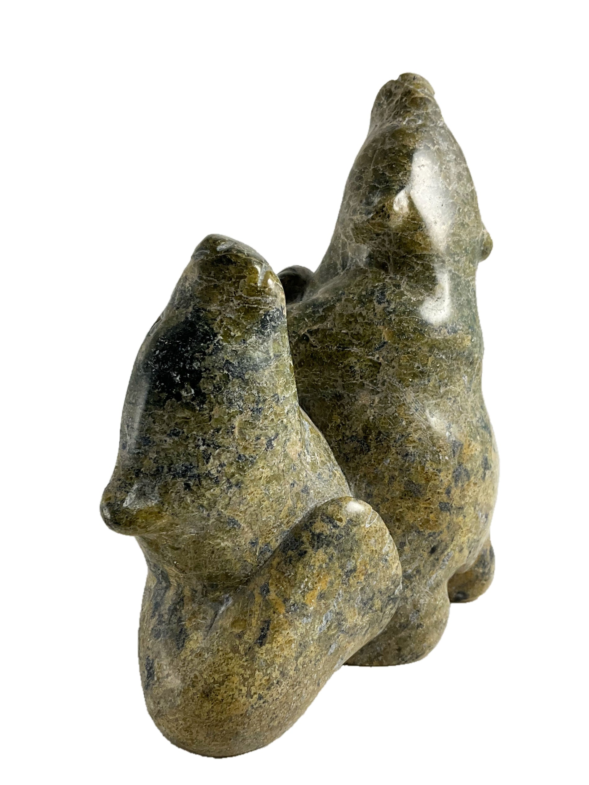 inuit art bears carved by Inuit artists with igloo tag of authenticity ...