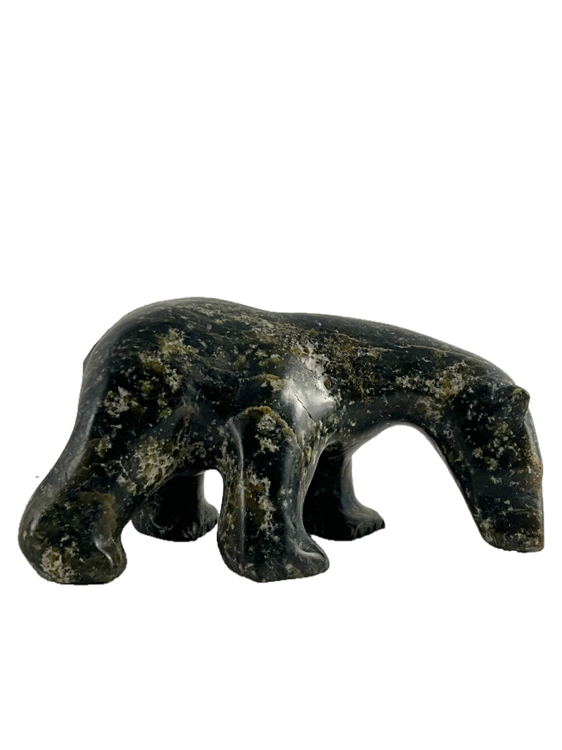 inuit art bears carved by Inuit artists with igloo tag of authenticity - inuitartzone.com