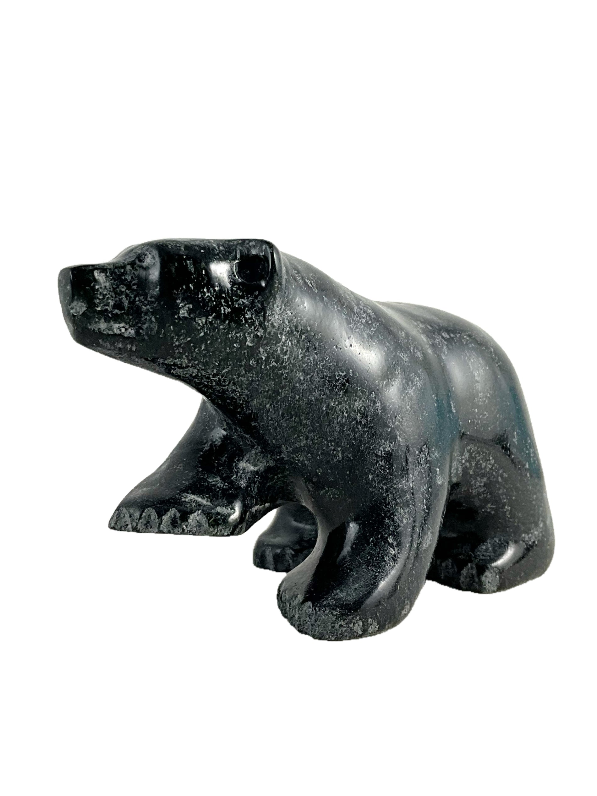 inuit art bears carved by Inuit artists with igloo tag of authenticity ...