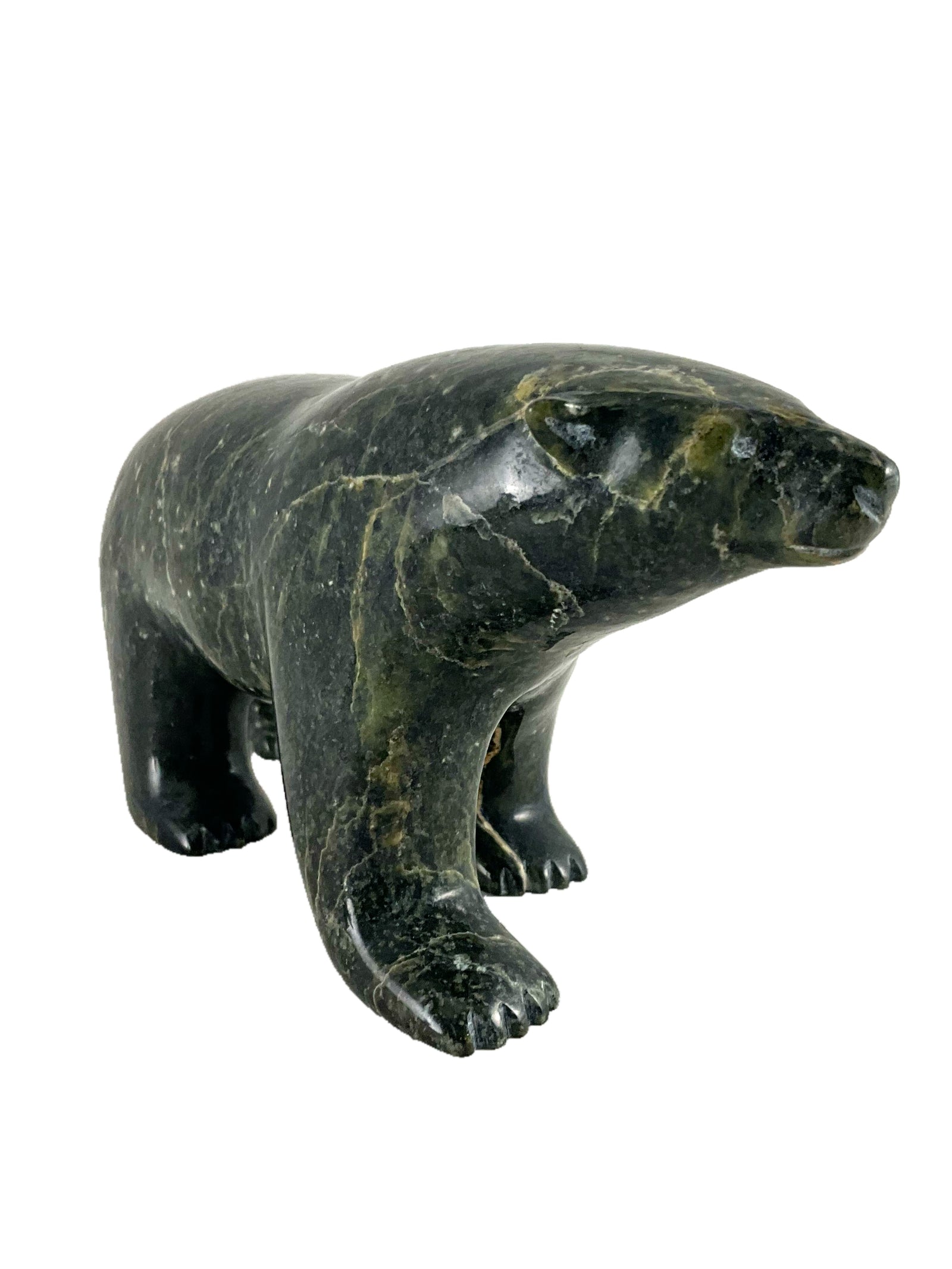 inuit art bears carved by Inuit artists with igloo tag of authenticity ...