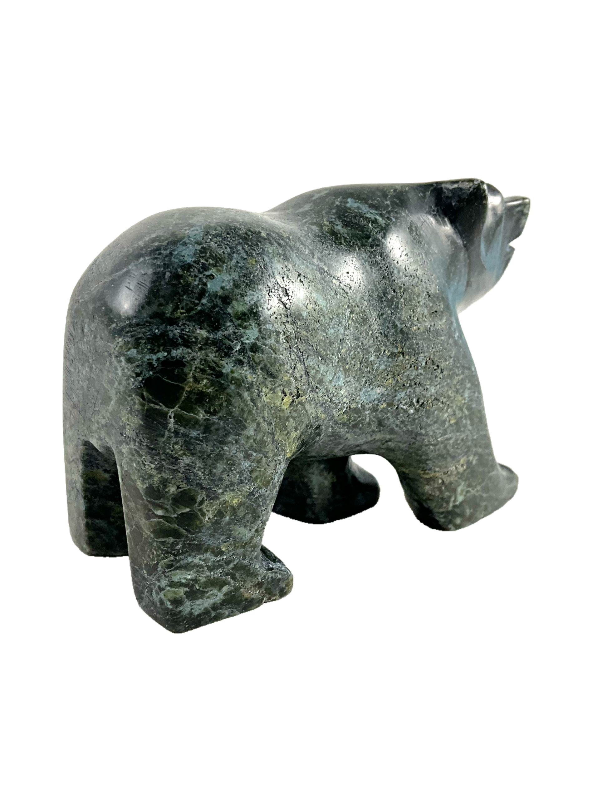 inuit art bears carved by Inuit artists with igloo tag of authenticity ...