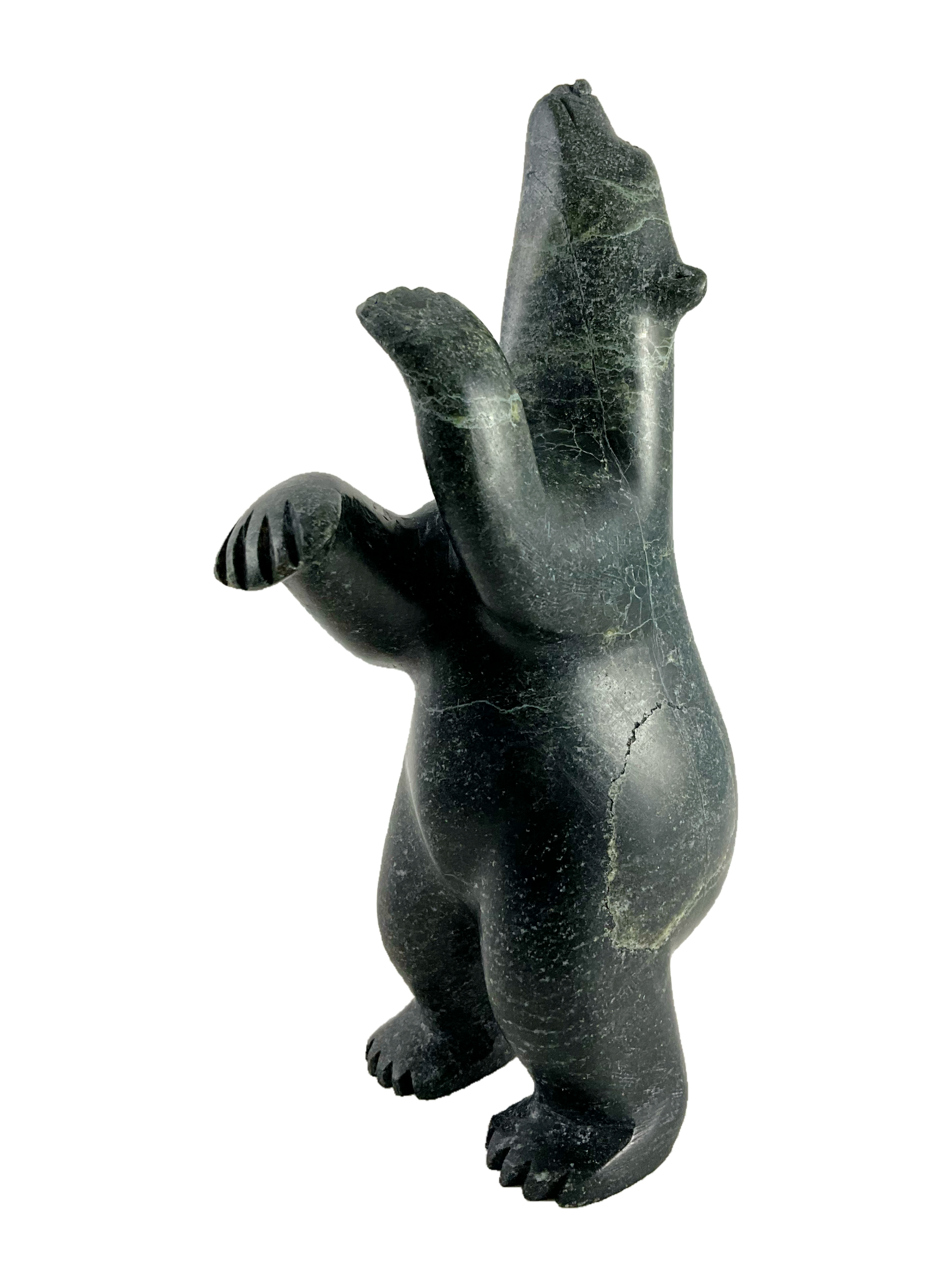 inuit art bears carved by Inuit artists with igloo tag of authenticity ...