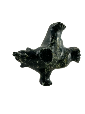 3 way dancing bear by Oqitu Shaa - inuitartzone.com