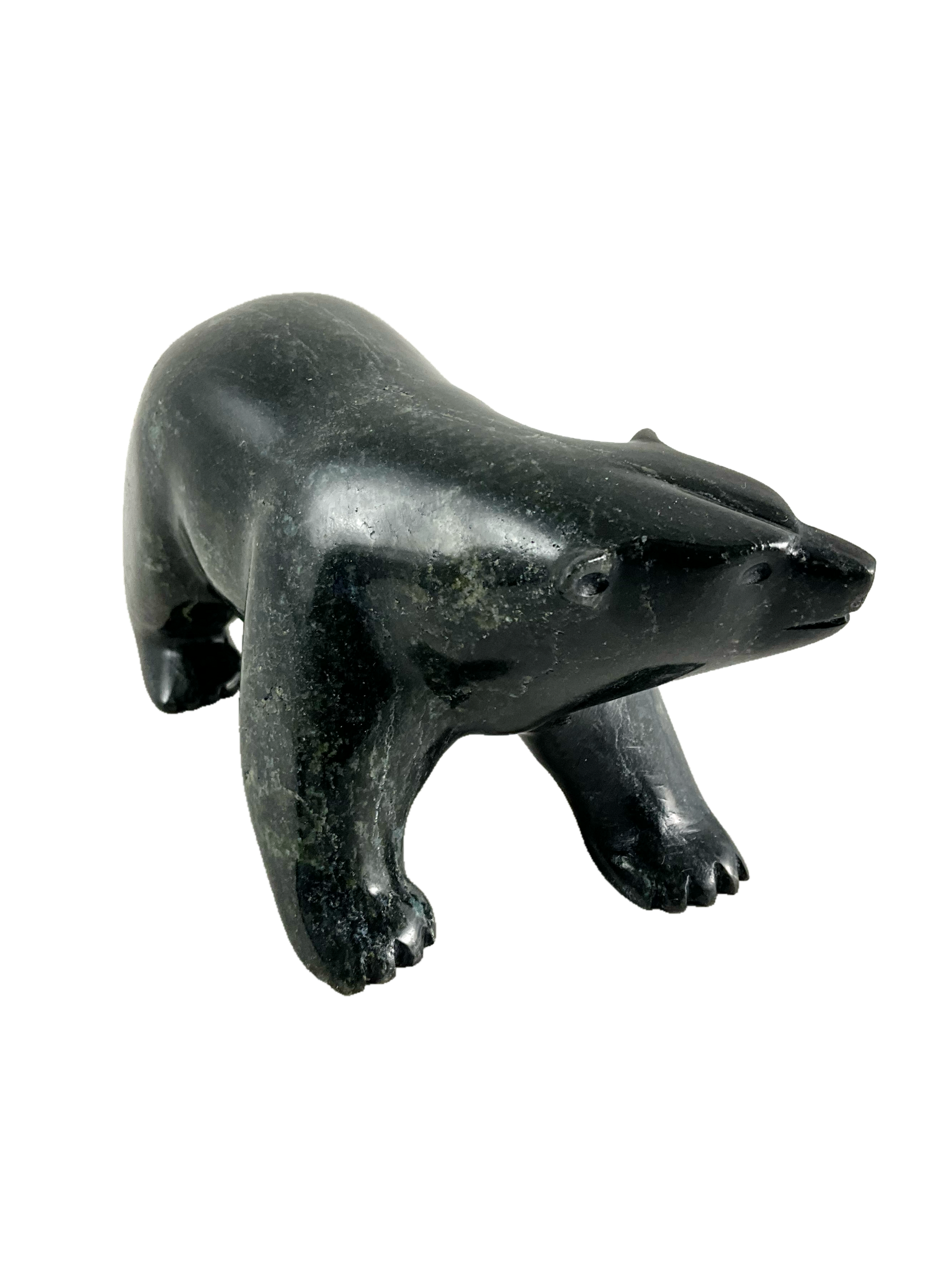 inuit art bears carved by Inuit artists with igloo tag of authenticity ...