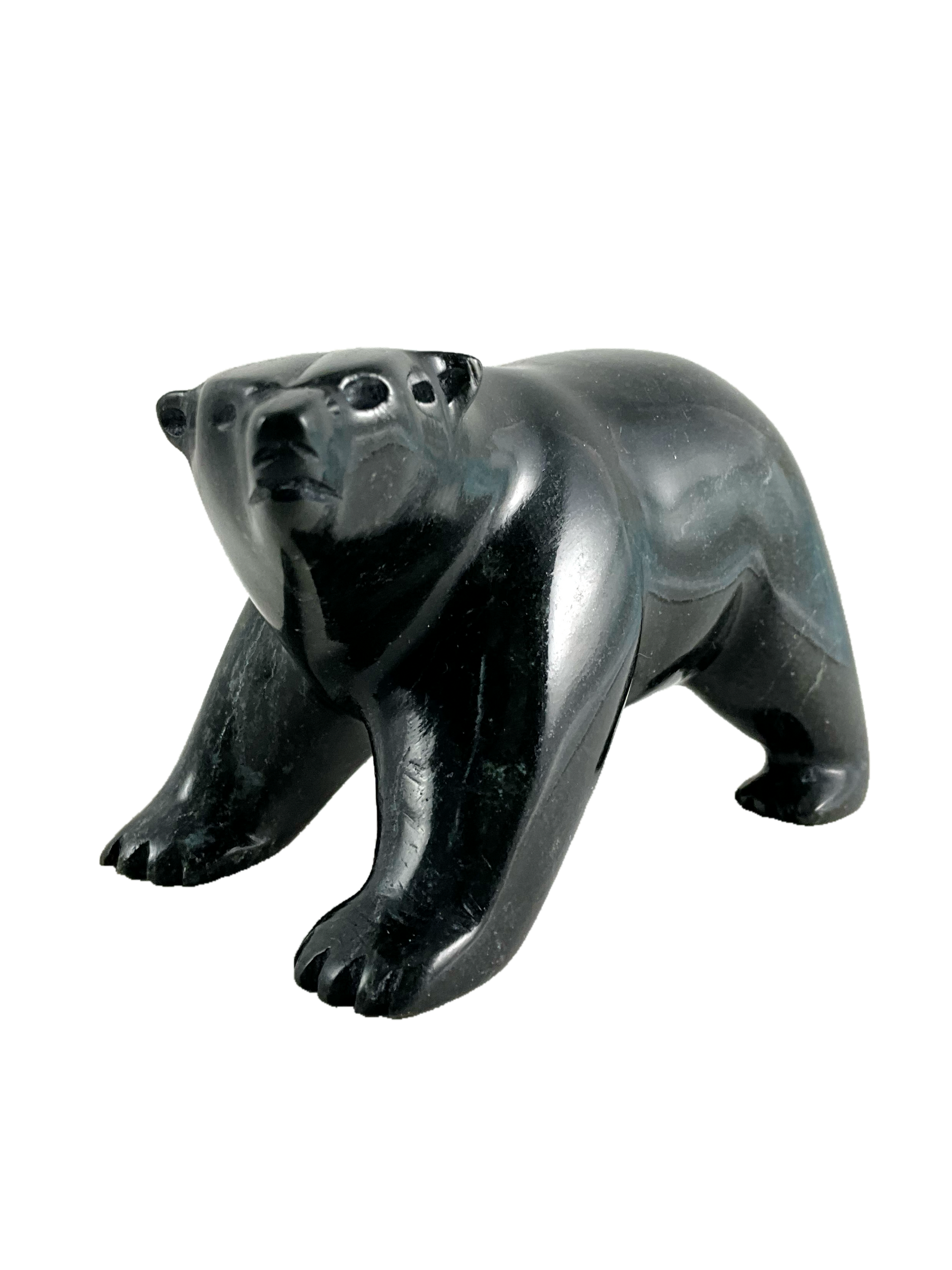 inuit art bears carved by Inuit artists with igloo tag of authenticity ...