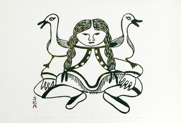 Inuit art print by Pitaloosie Saila, gravures inuit, inuit print, Cape ...