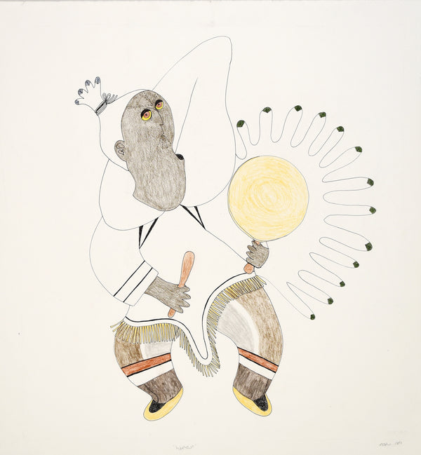 Dummer by Ningeokuluk Teevee - Drawing - inuitartzone.com