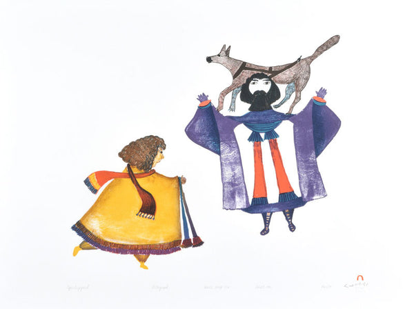 Inuit art print by Pudlo Pudlat, gravures inuit, inuit print, Cape ...